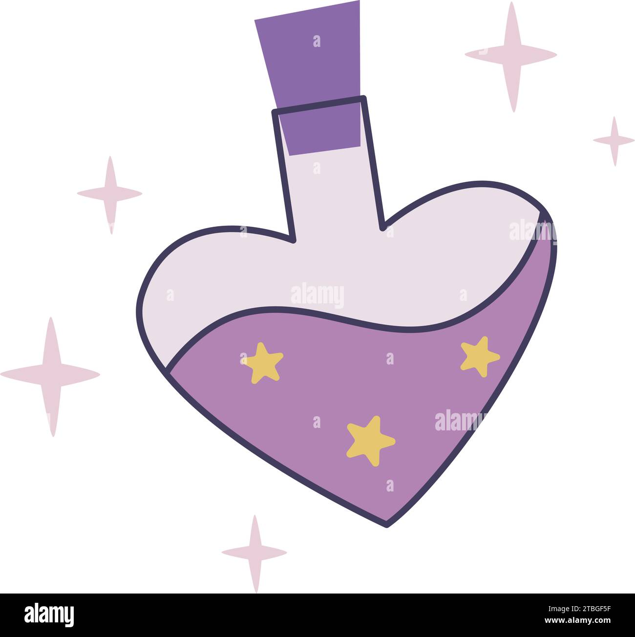 Magic potion clip art. Love elixir hand drawn simple symbol. Bottles ...