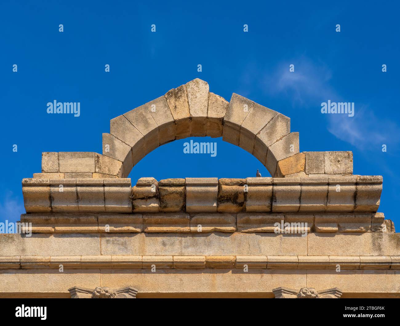Top frontispiece of the Roman Temple of Diana well-preserved Corinthian ...