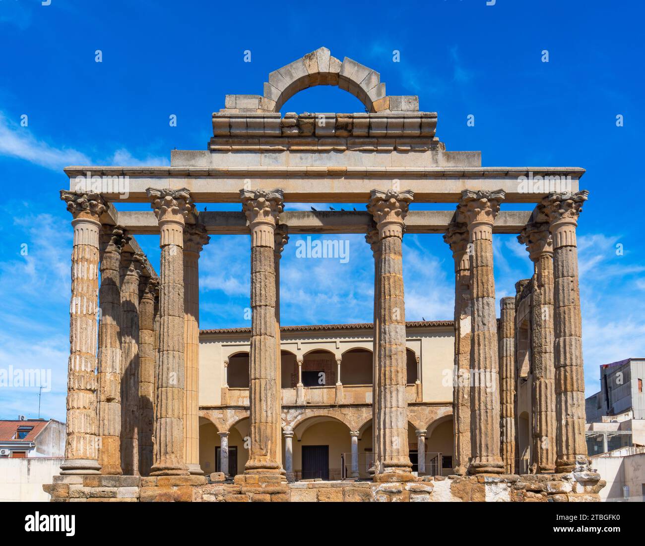 Frontispiece of the Roman temple of Diana with well-preserved ...