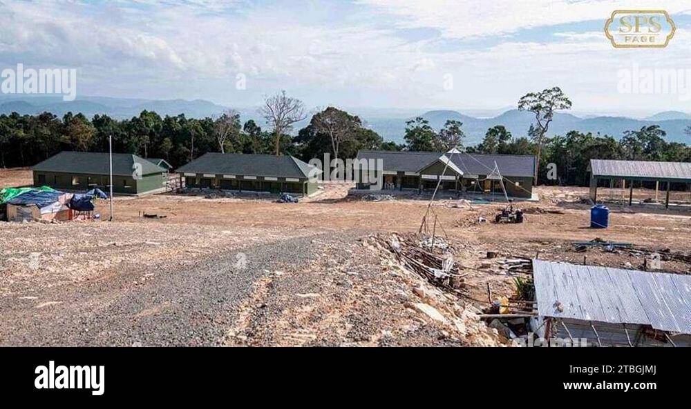 This photo released by the official Facebook page of the Ream Naval ...