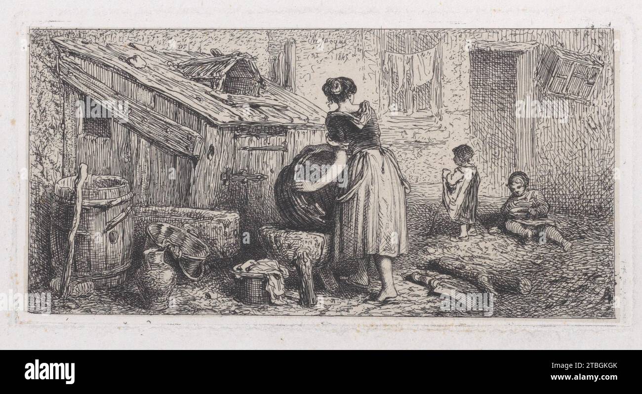 Washer woman hi-res stock photography and images - Alamy