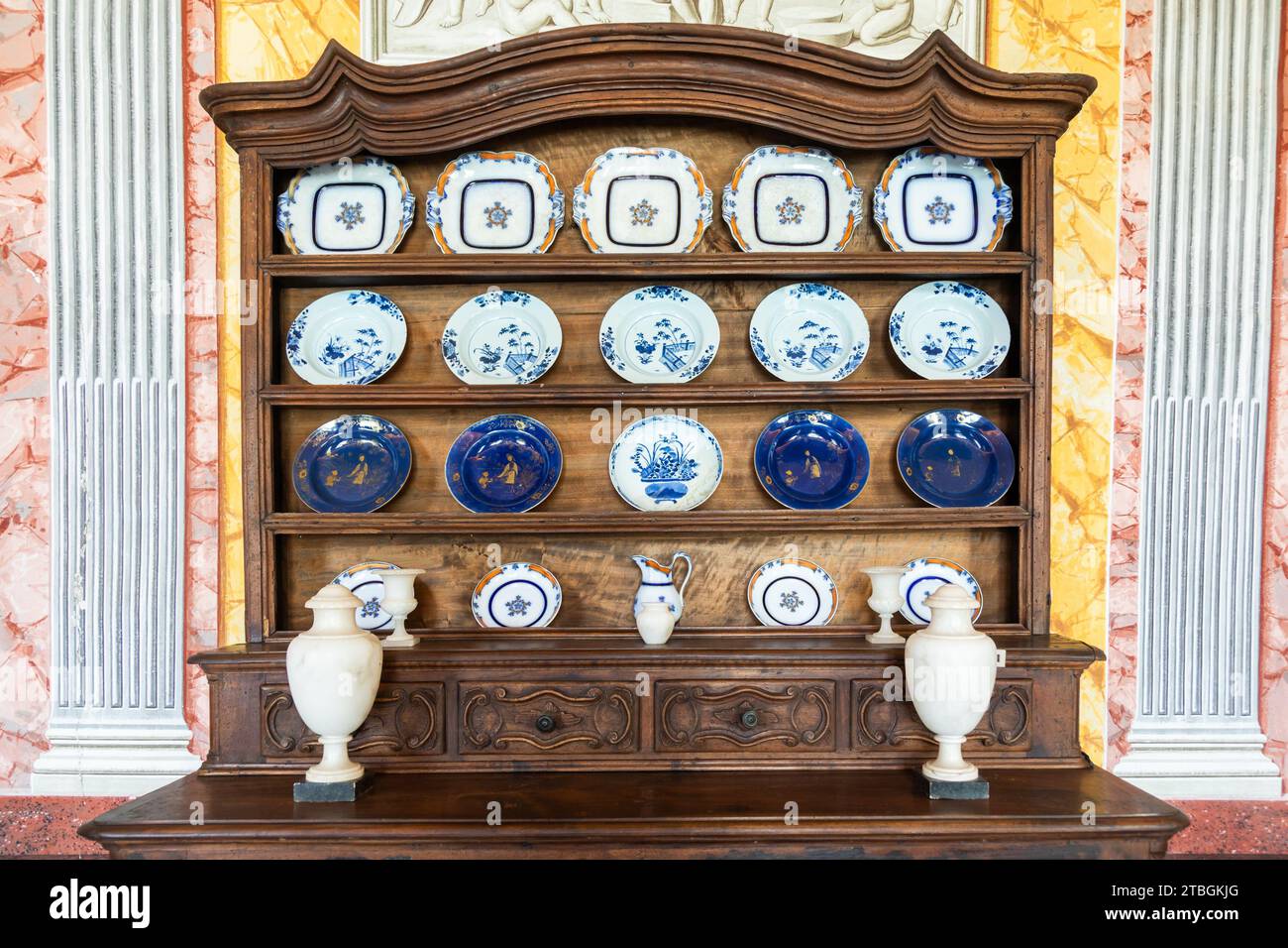 Old pottery collection, antique Italian porcelain, retro decoration ...