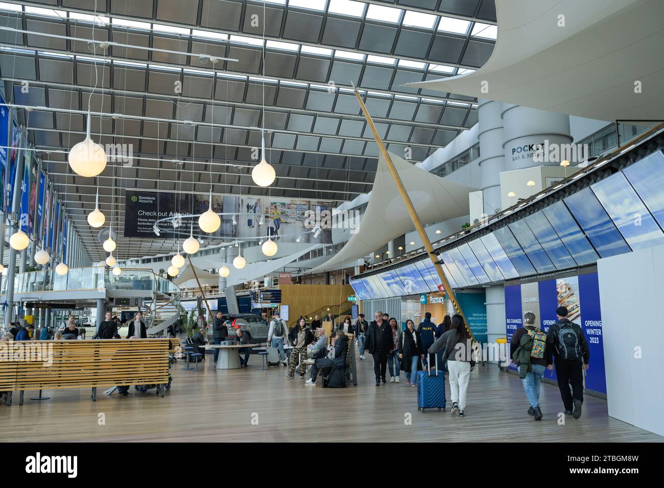 Abfertigungshalle, Checkin, Abflug, Arlanda Airport, Stockholm ...