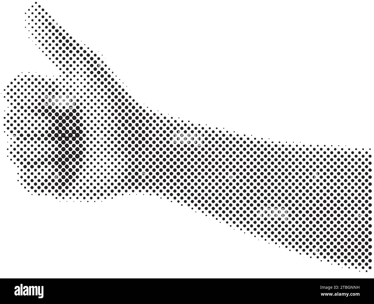 Various gestures of female fingers. Halftone effect, magazine collage ...