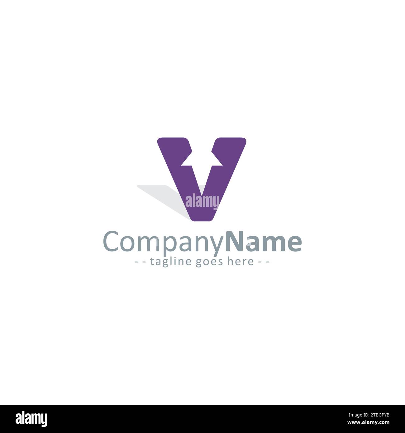 Purple letter v logo hi-res stock photography and images - Alamy