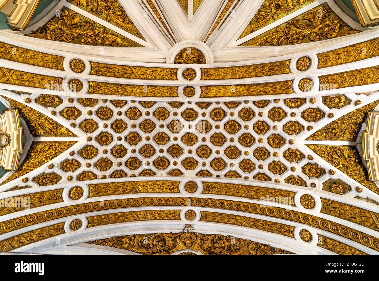 Ceiling of the chapel of bones, beautifully and luxuriously decorated ...