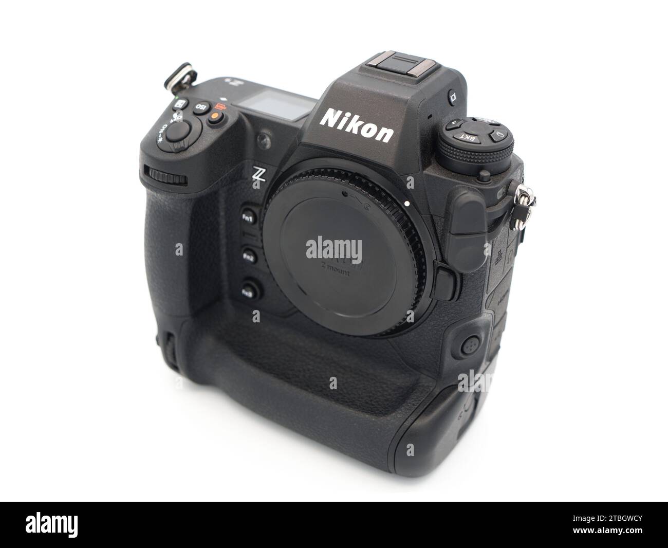 Nikon Z9 mirrorless professional camera cut out isolated on white ...