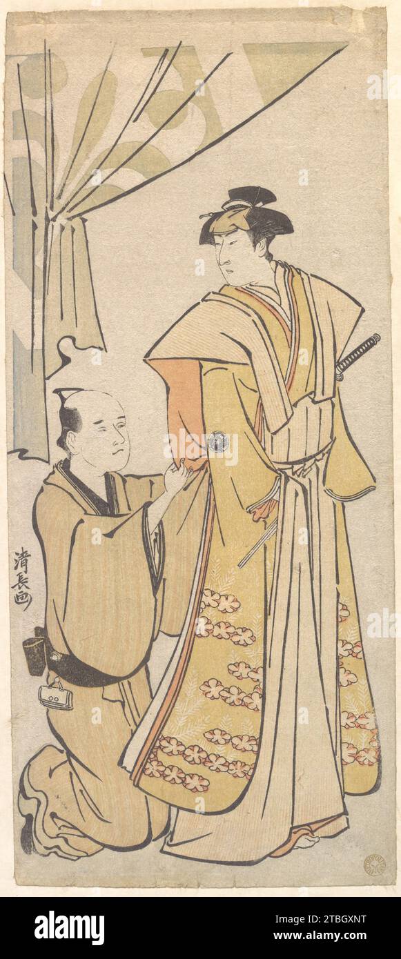 The Actor Nakamura Riko I with an Attendant 1911 by Torii Kiyonaga ...