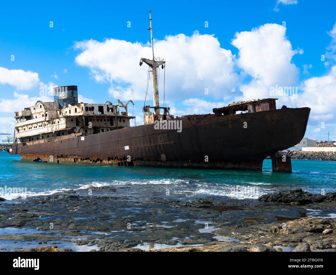 Shipwreck called Temple Hall or Telamon in a bay near Arrecifes ...