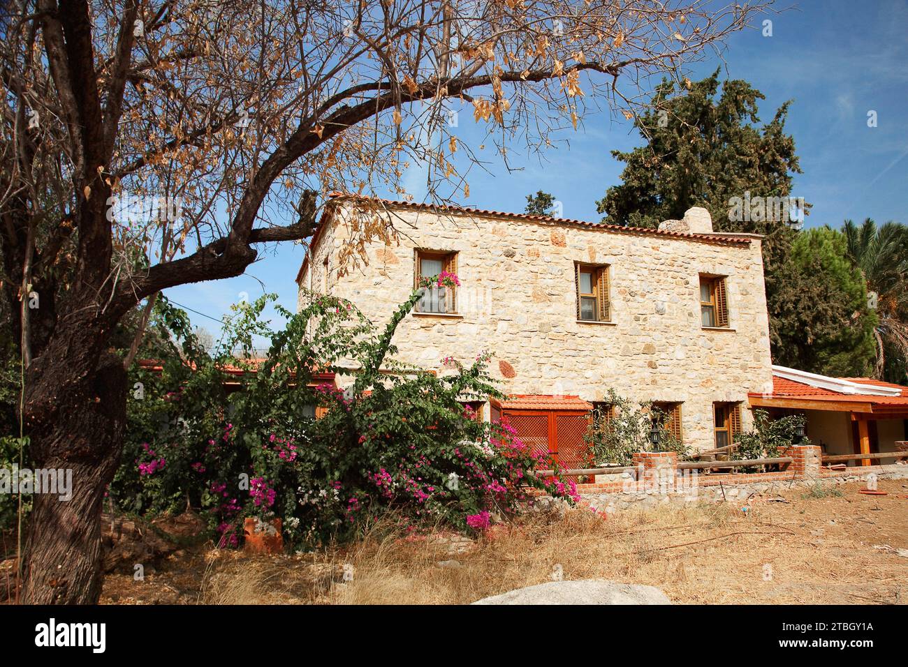 View of traditional stone houses at Old Datca-Eski Datca town, Datca ...