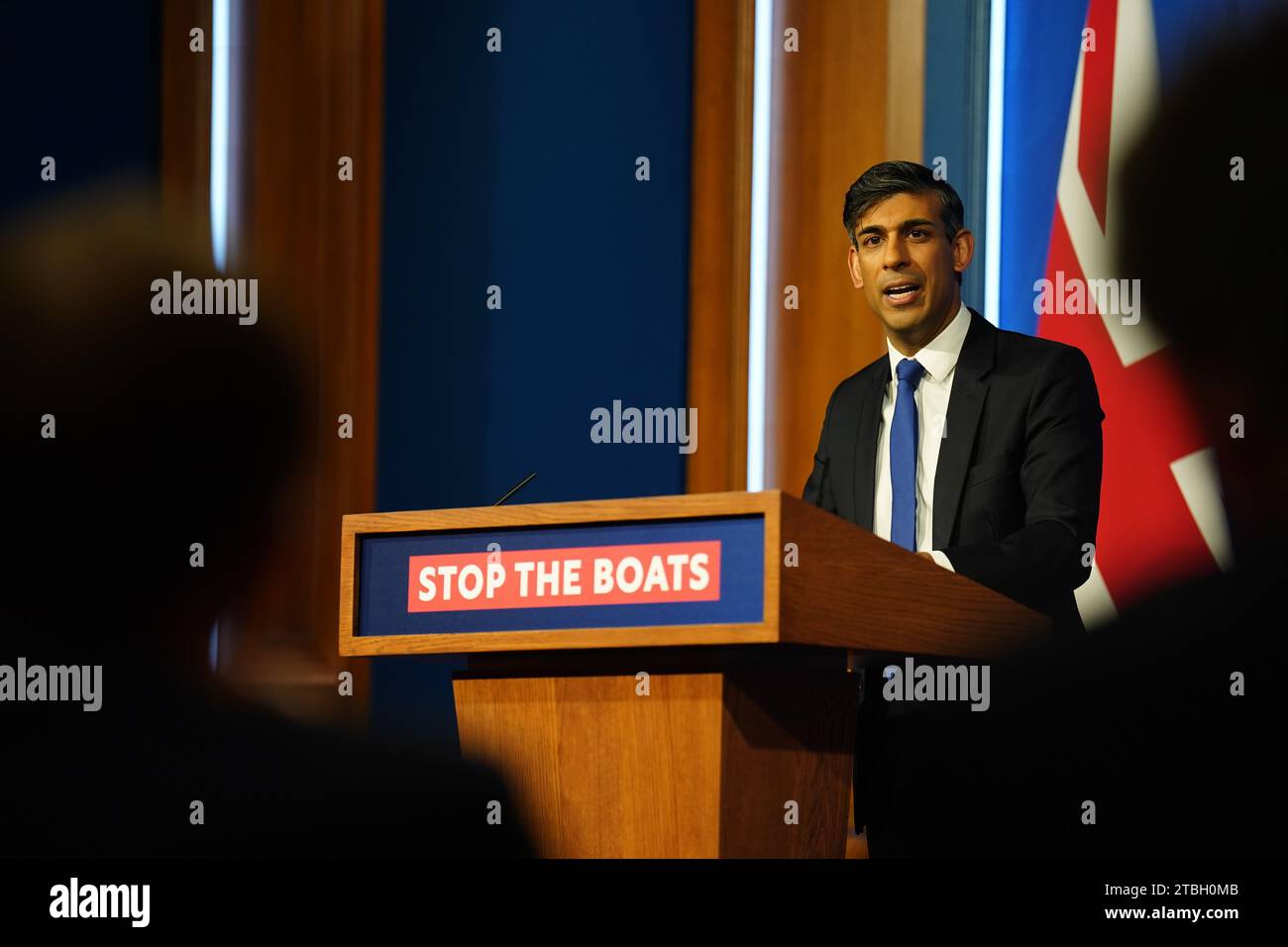 Prime Minister Rishi Sunak during a press conference in the Downing ...