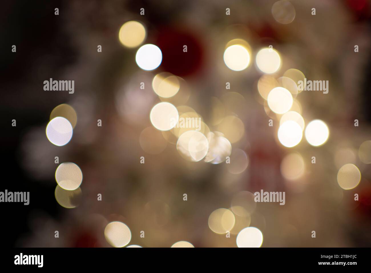 Festive Christmas lights captured in a beautiful blurred style ...