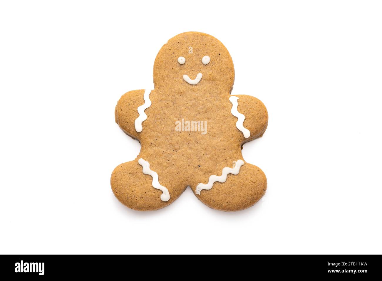 Christmas Gingerbread man cookie isolated on white background Stock ...