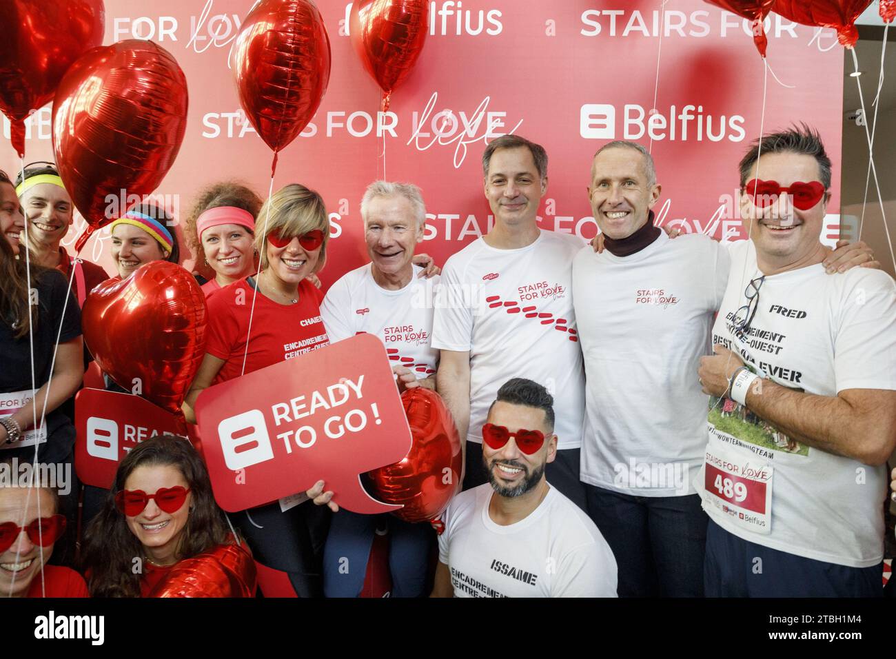 Brussels, Belgium. 07th Dec, 2023. Belfius CEO Marc Raisiere and Prime ...