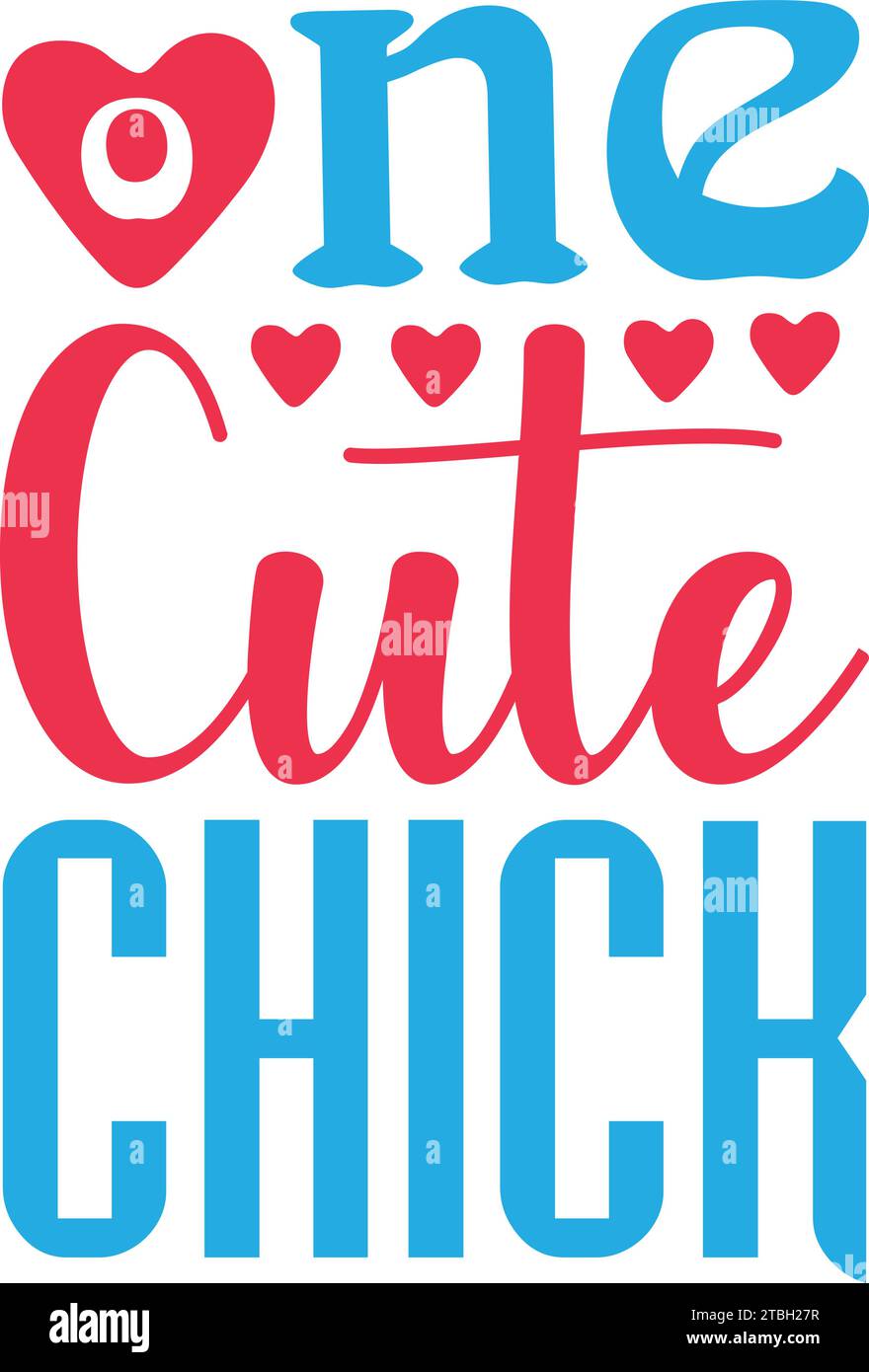 One Cute Chick Retro Svg Design Stock Vector Image And Art Alamy