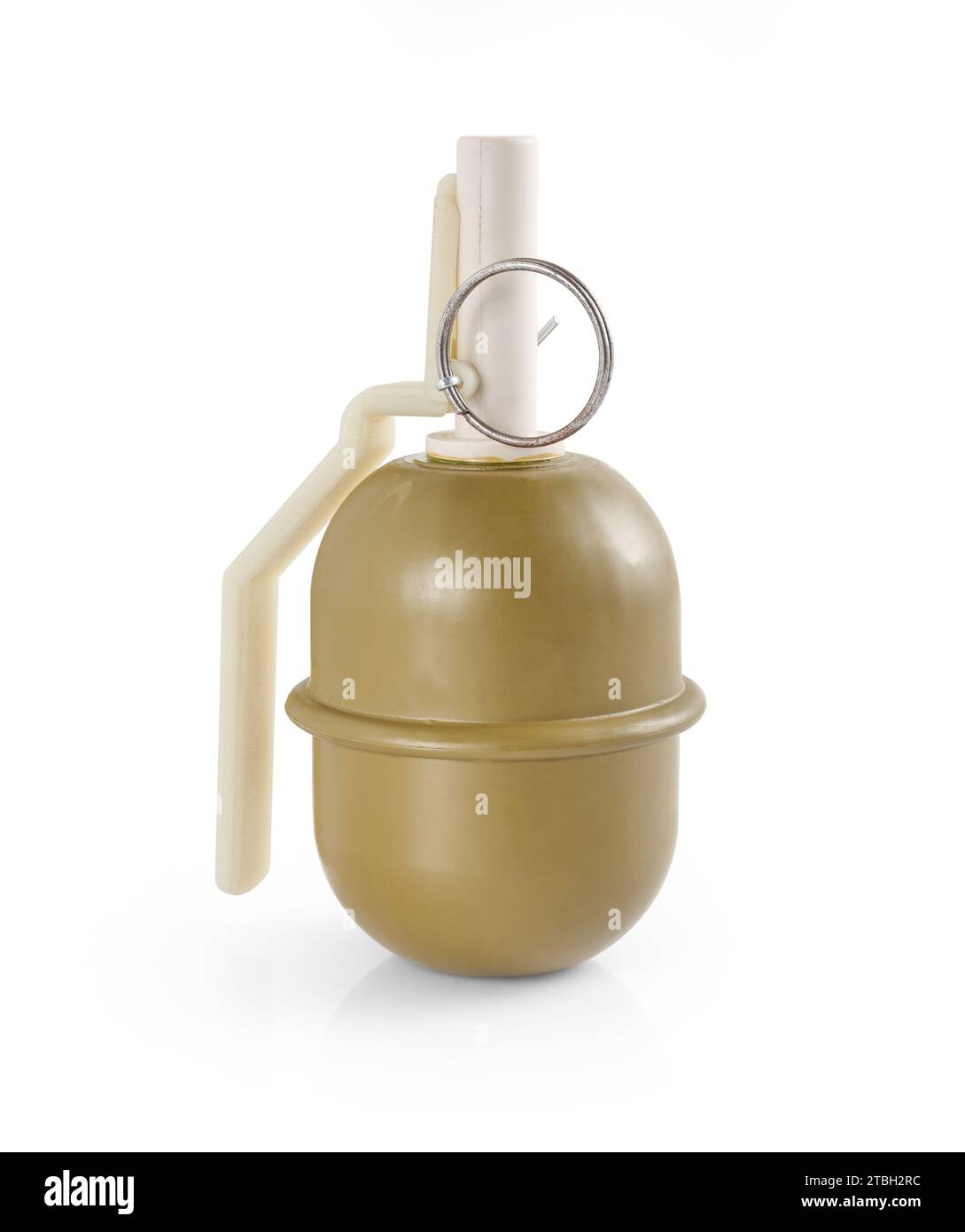 Hand grenade on white background. Military ammunition Stock Photo - Alamy