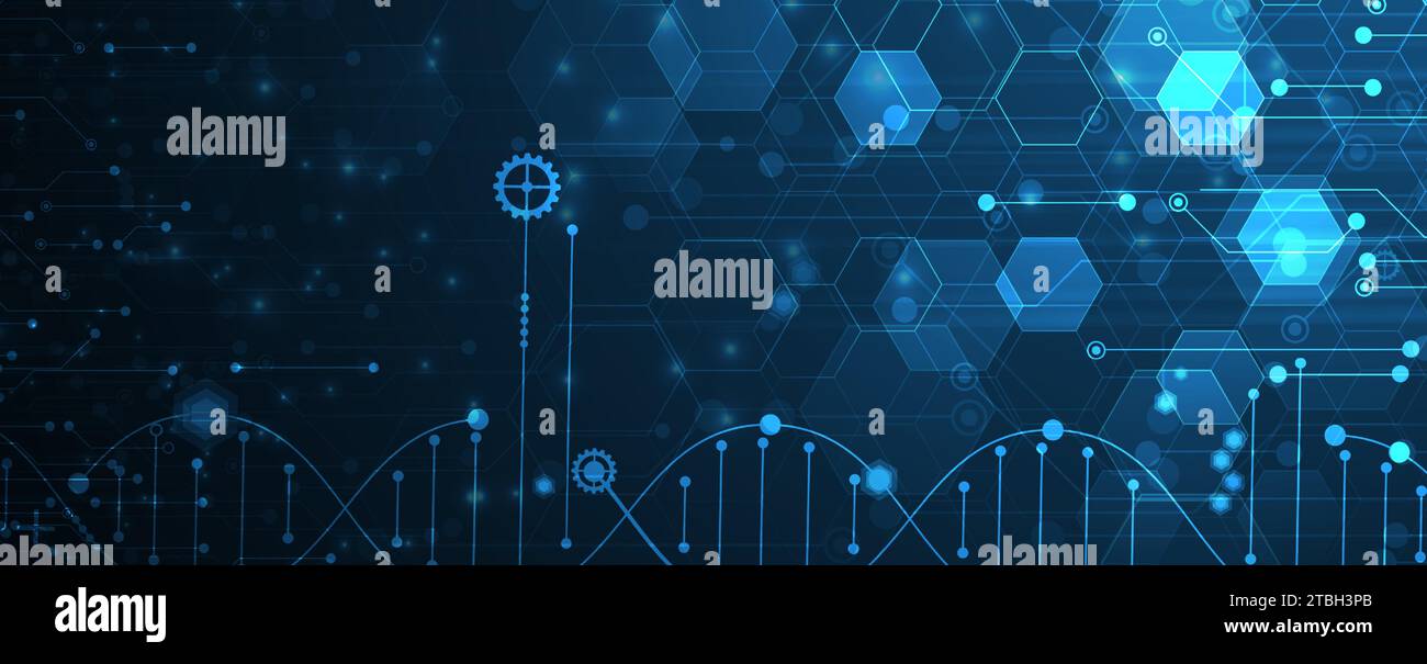 Abstract DNA technology. Science medical concept. Futuristic background ...