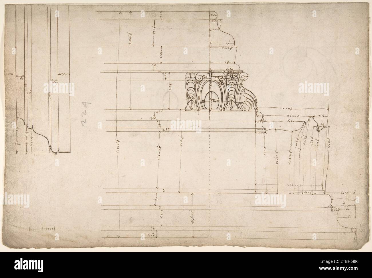 St Peter's, cornice, exterior, profile (recto) Unidentified, moulding ...