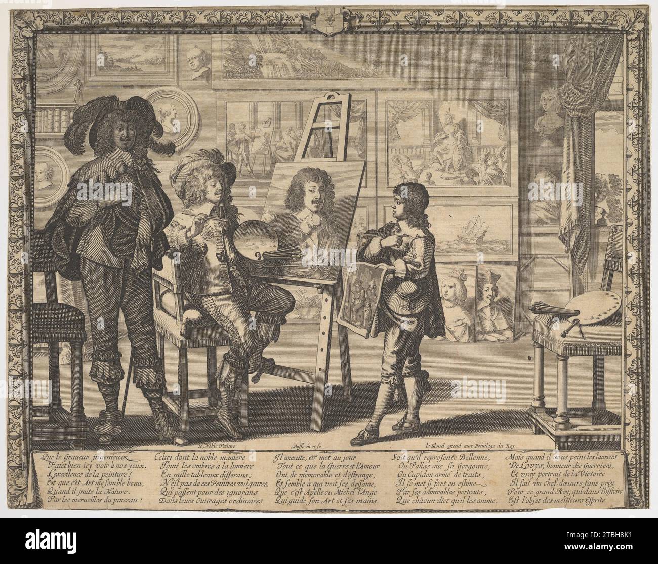 The Noble Artist Painting Louis XIII 2012 by Abraham Bosse Stock Photo ...