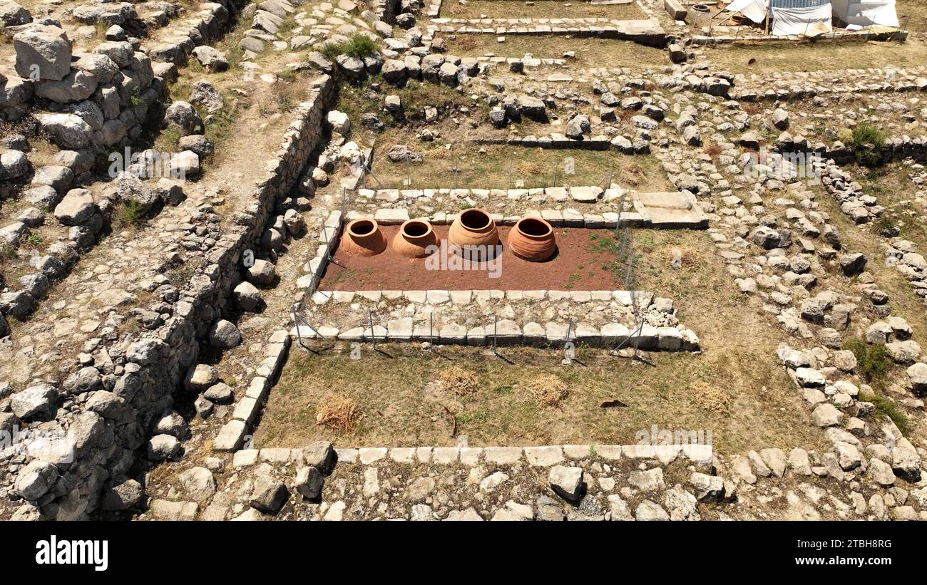 The ancient city of Hattusa is located in the Bogazkale district of ...