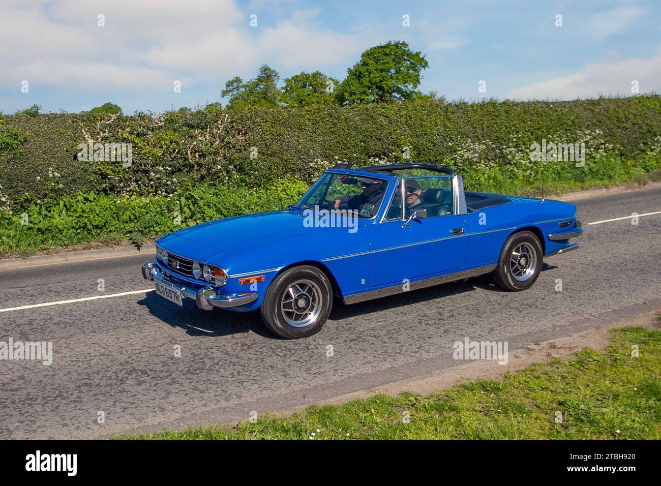 1977 70s seventies Blue Triumph Stag Auto; Vintage, restored classic ...