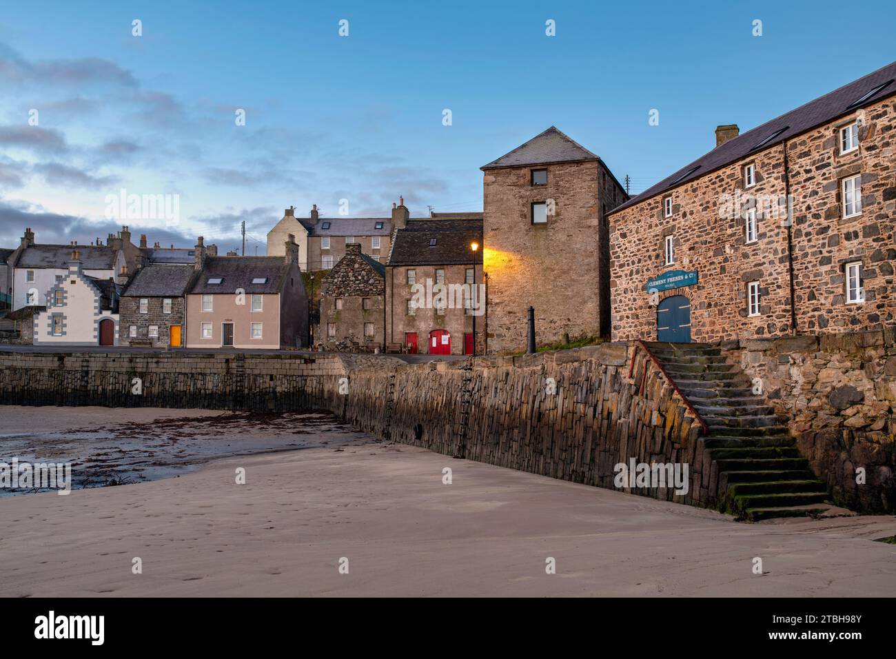 Portsoy historic harbour at dawn. Aberdeenshire, Scotland Stock Photo ...