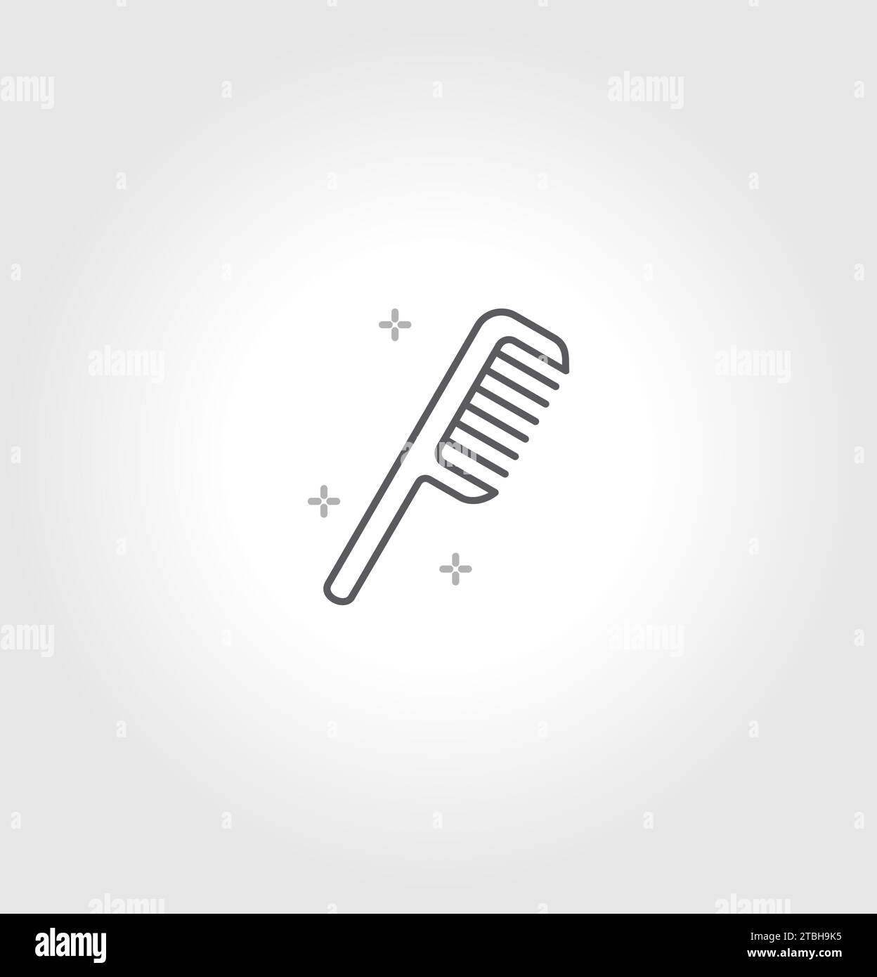 Barber comb outline flat icon vector Stock Vector Image & Art - Alamy