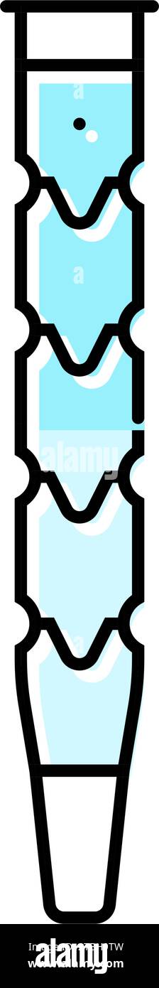 fractionating column chemical glassware lab color icon vector ...