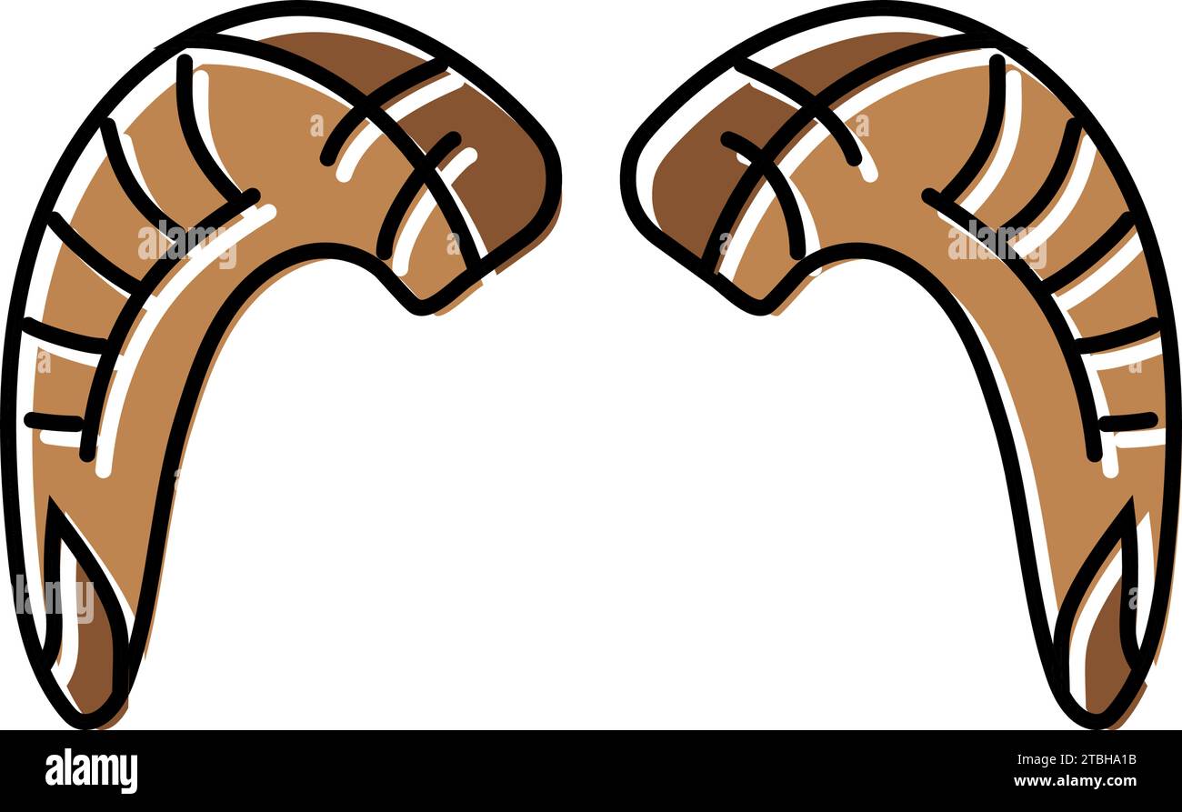 sheep horn animal color icon vector illustration Stock Vector Image ...