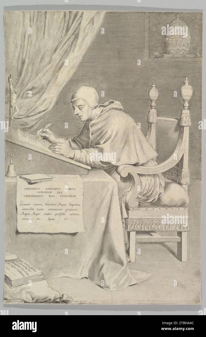 St. Gregory 1953 by Claude Mellan Stock Photo - Alamy