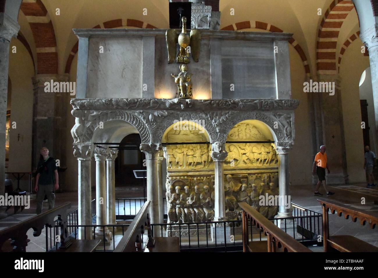 Milano Italy - Basilica Sant'Ambrogio, inside , ambo Stock Photo - Alamy