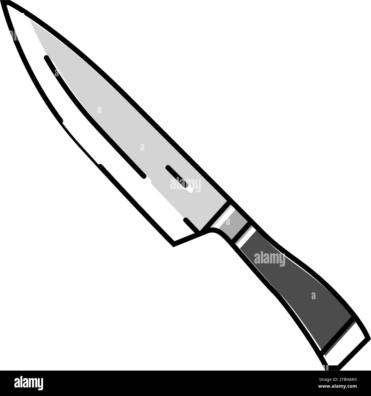 chef knife kitchen cookware color icon vector illustration Stock Vector ...
