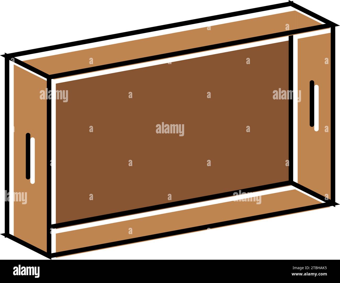wooden tray living room color icon vector illustration Stock Vector ...