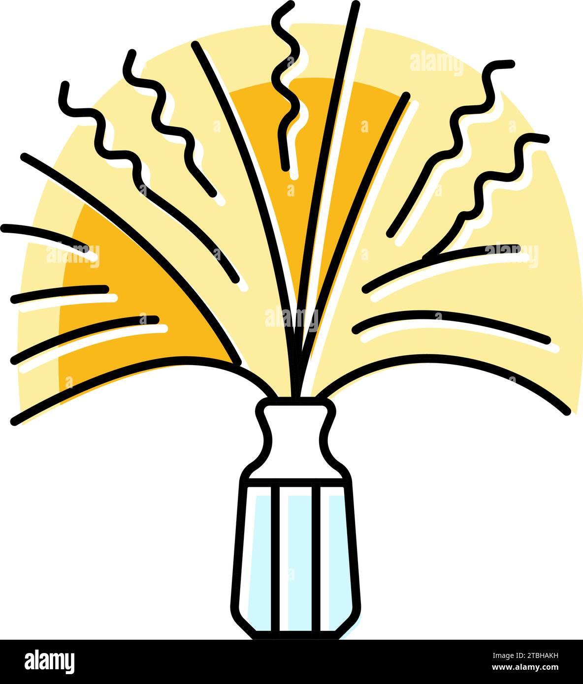 dried plant living room color icon vector illustration Stock Vector ...