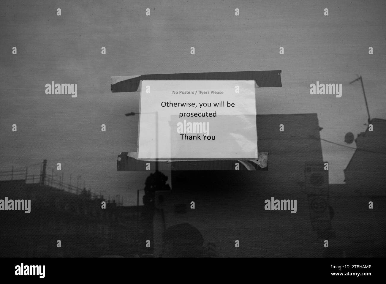 Window posters Black and White Stock Photos & Images - Alamy