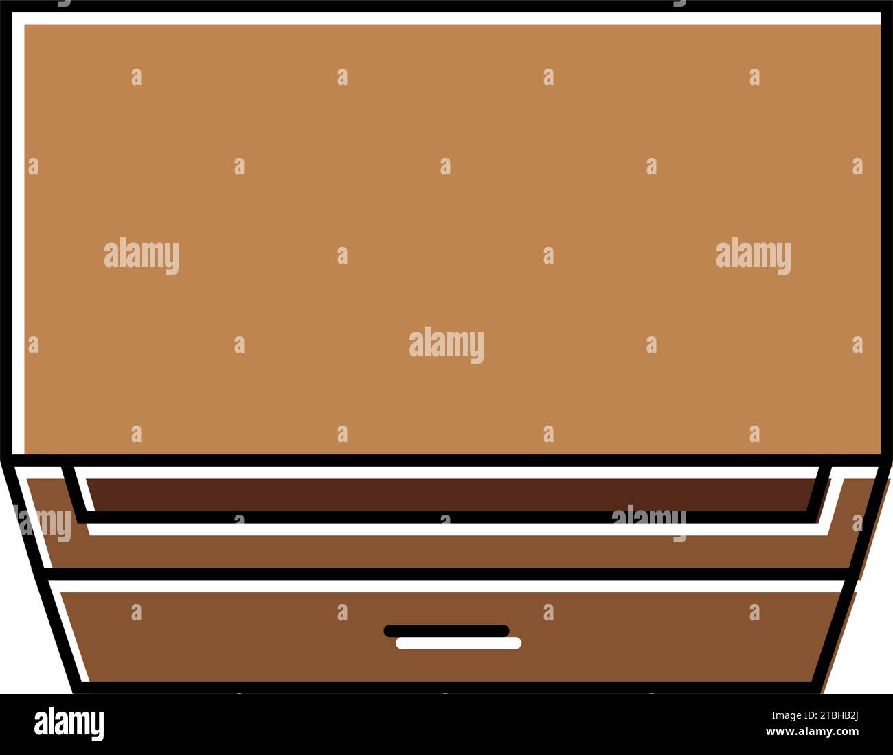 bedside table top view color icon vector illustration Stock Vector ...