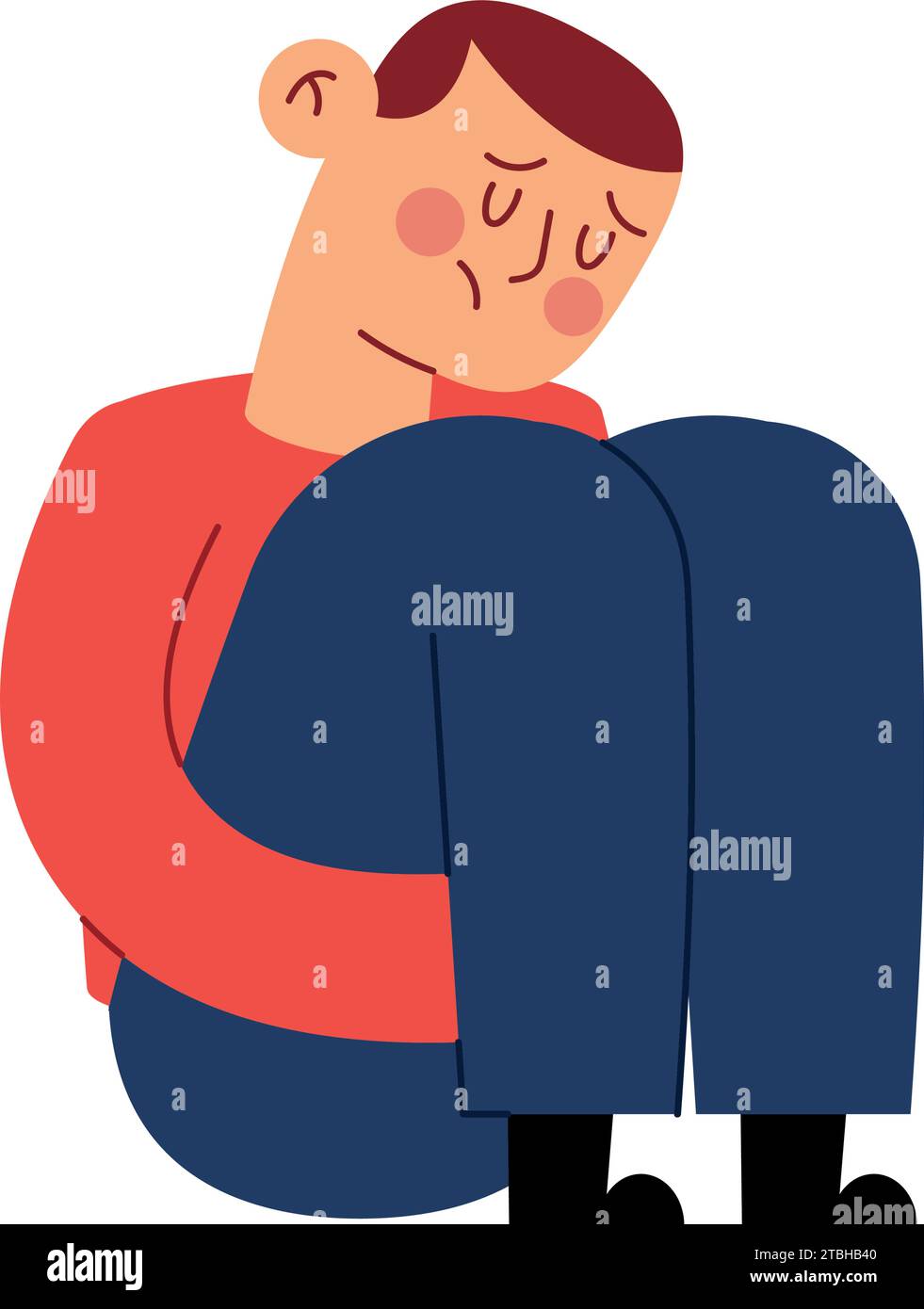 guy with depression vector isolated Stock Vector Image & Art - Alamy