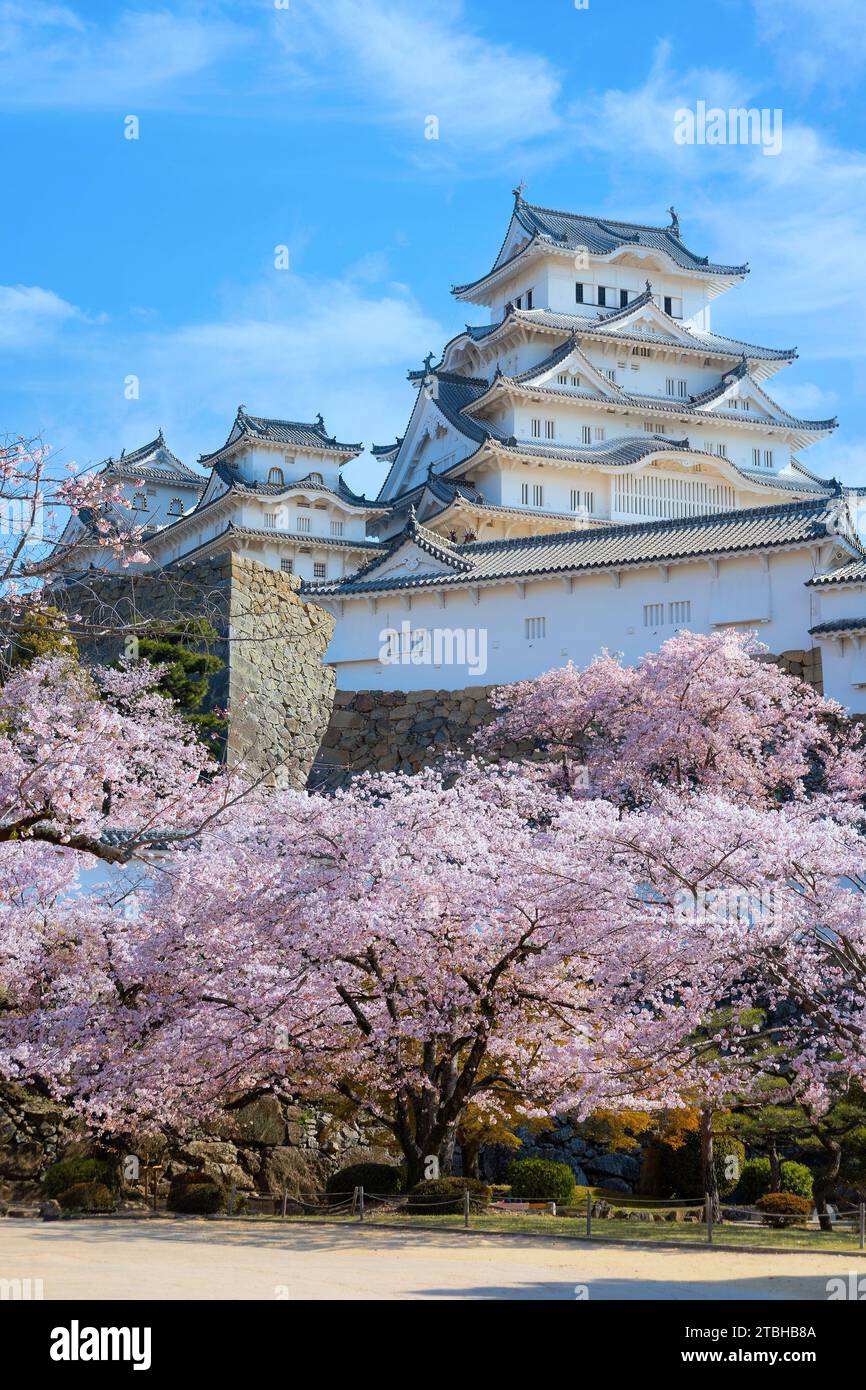 Hyogo, Japan - April 4 2023: Himeji Castle AKA White Heron Castle with ...