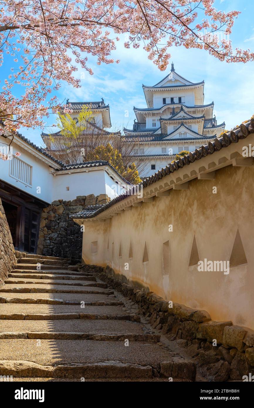 Hyogo, Japan - April 4 2023: Himeji Castle AKA White Heron Castle with ...