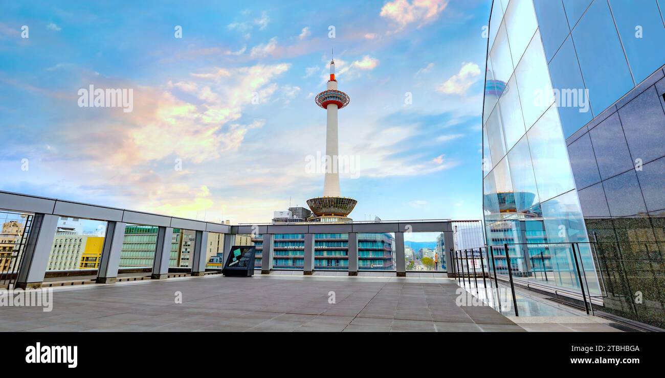 Kyoto, Japan - April 6 2023: Kyoto Tower completed in 1964 it's the ...