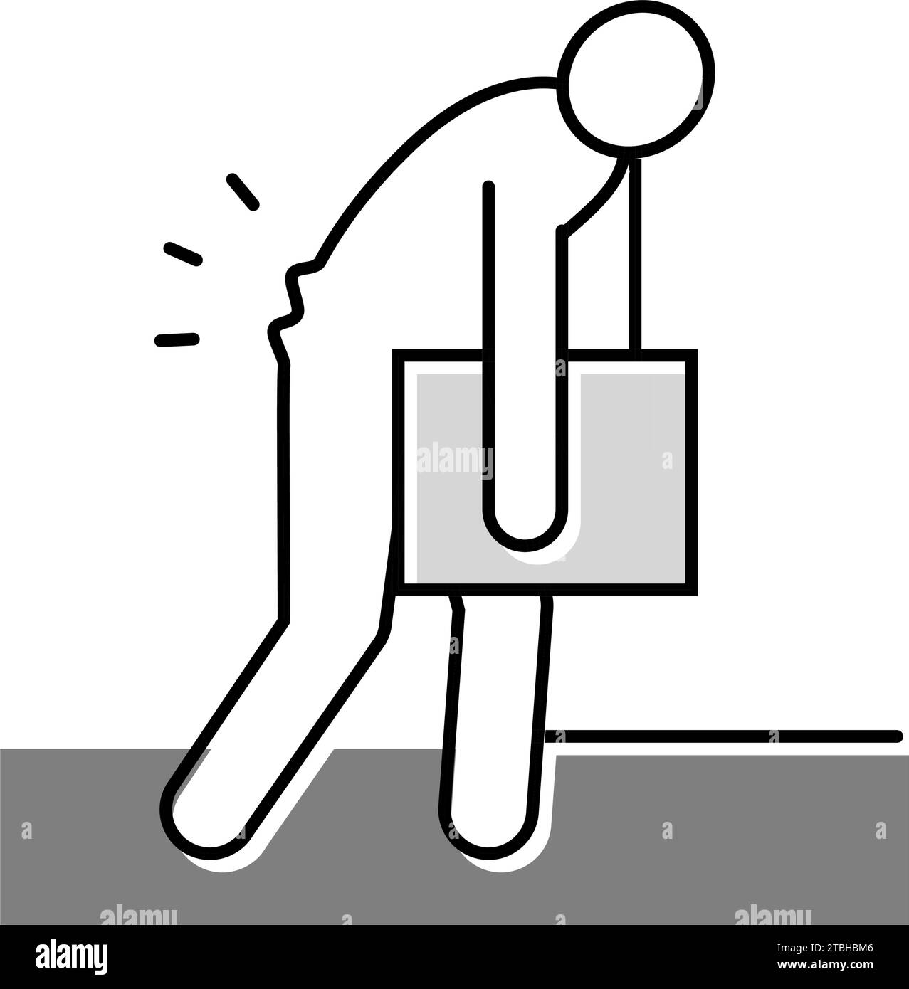 Back hurts Stock Vector Images - Alamy