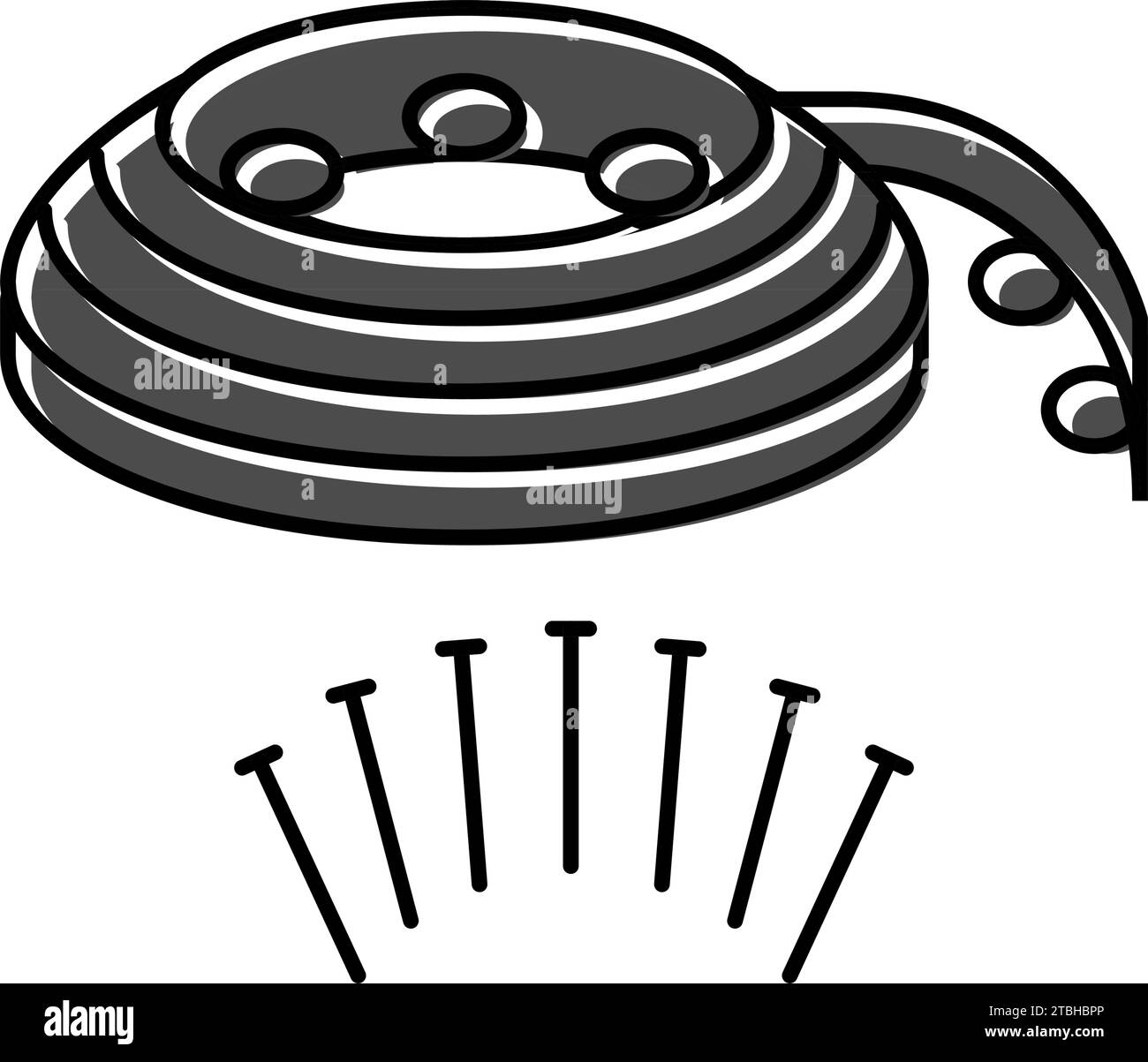 Landscape Edging Garden Tool Color Icon Vector Illustration Stock
