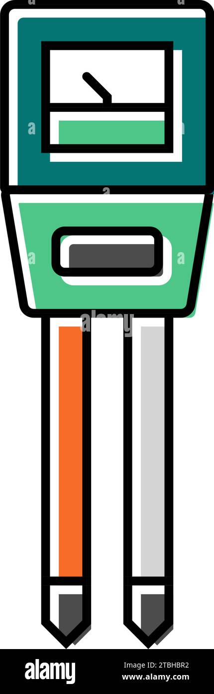 soil ph meter garden tool color icon vector illustration Stock Vector ...