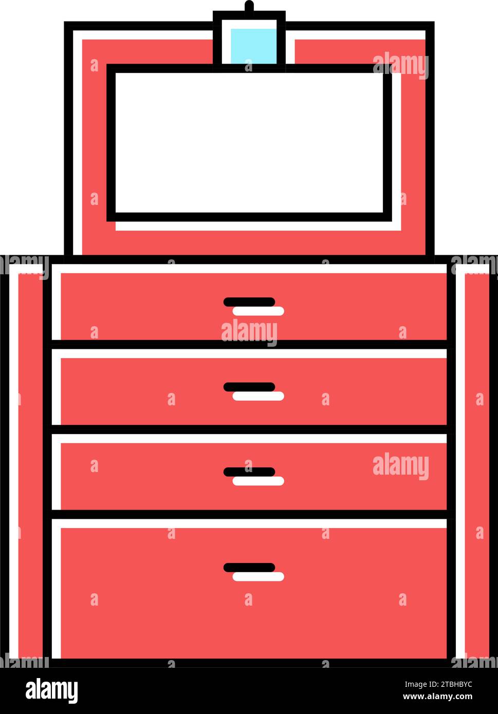 jewelry organizer box home interior color icon vector illustration ...