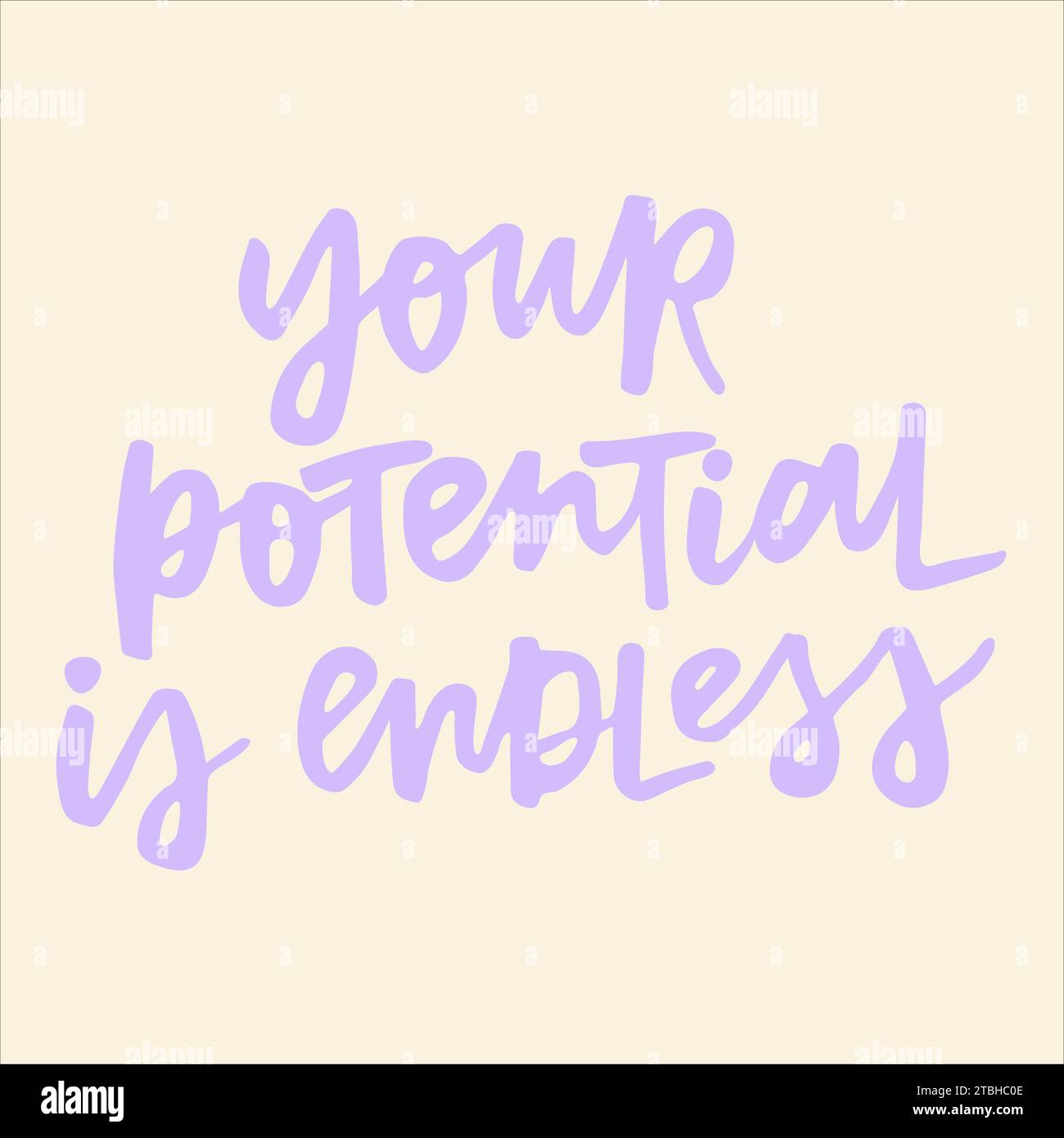 Your potential is endless - handwritten quote. Modern calligraphy ...