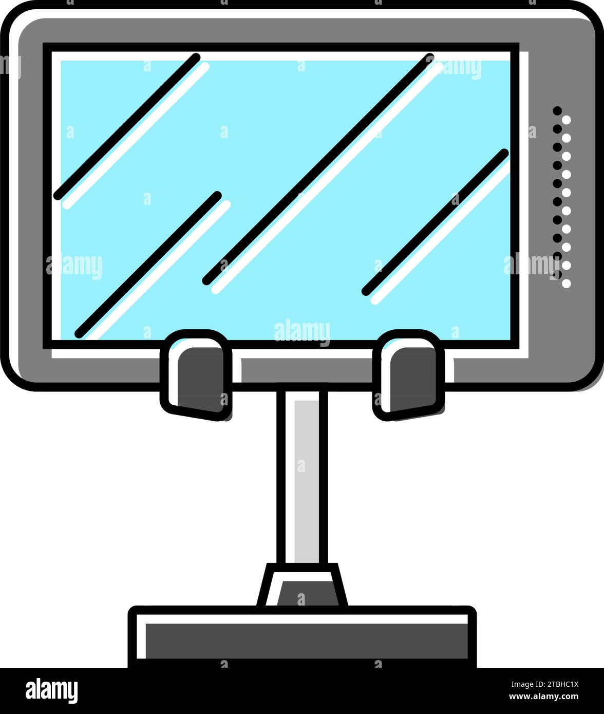 phone stand desk home office color icon vector illustration Stock ...