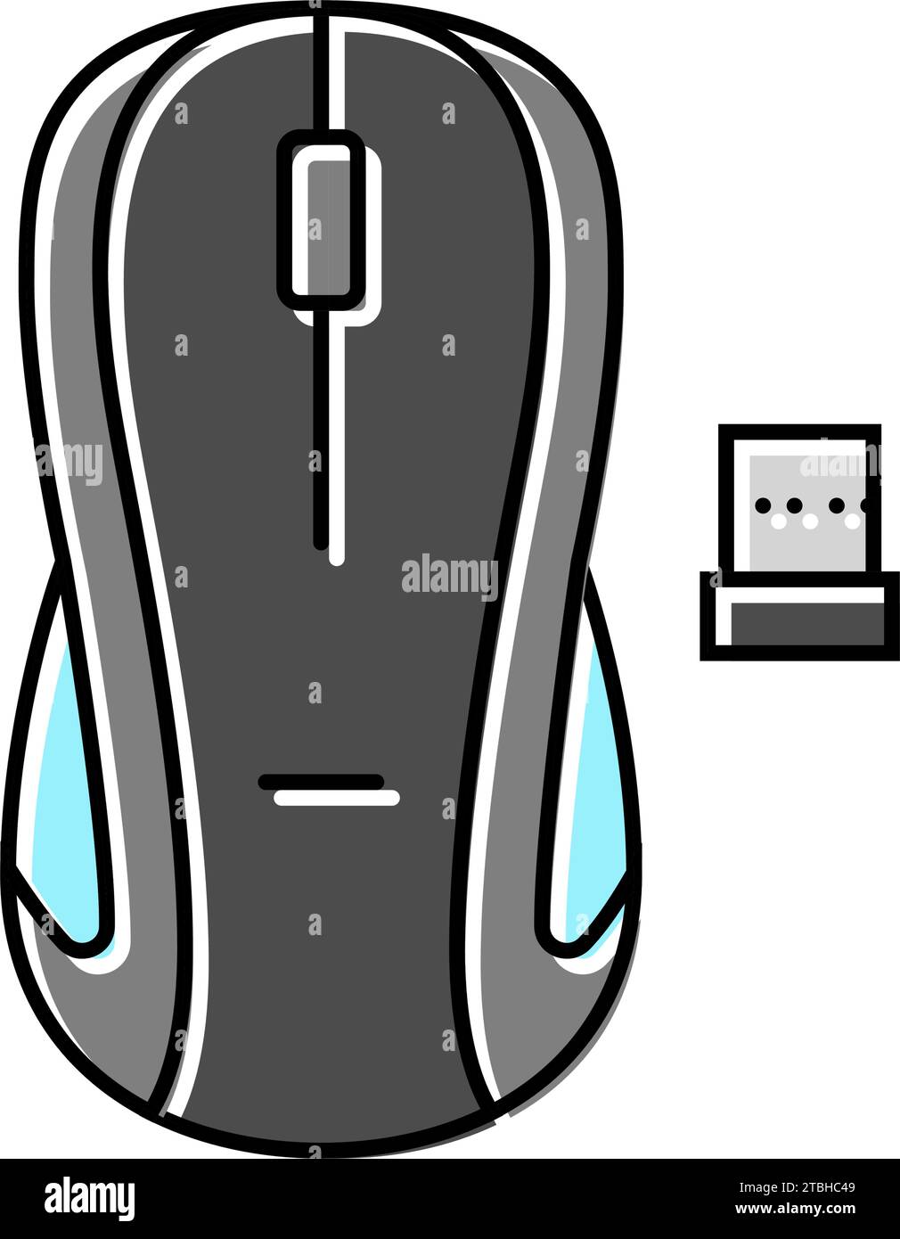 wireless mouse home office color icon vector illustration Stock Vector ...
