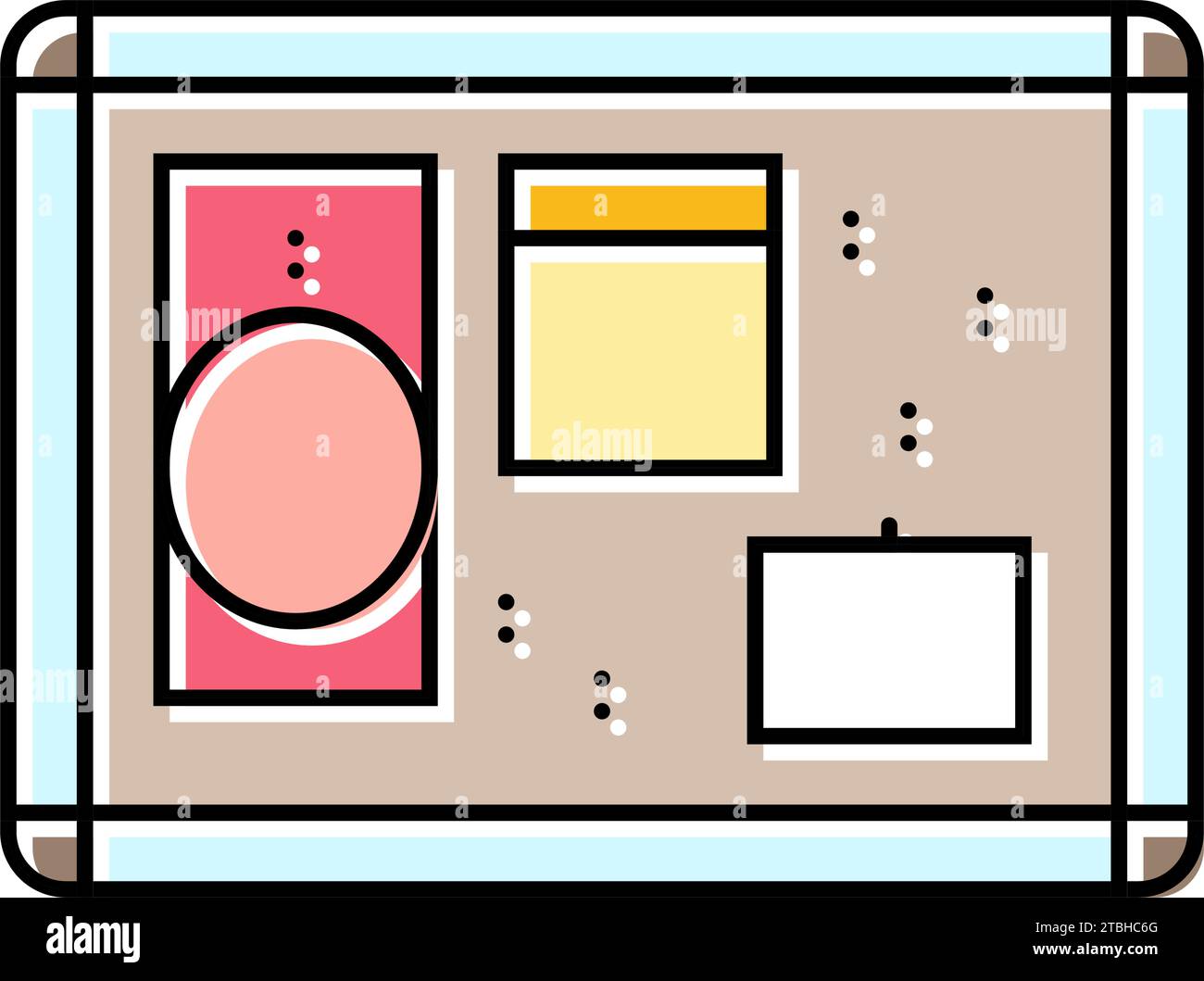 notice board kid bedroom color icon vector illustration Stock Vector ...