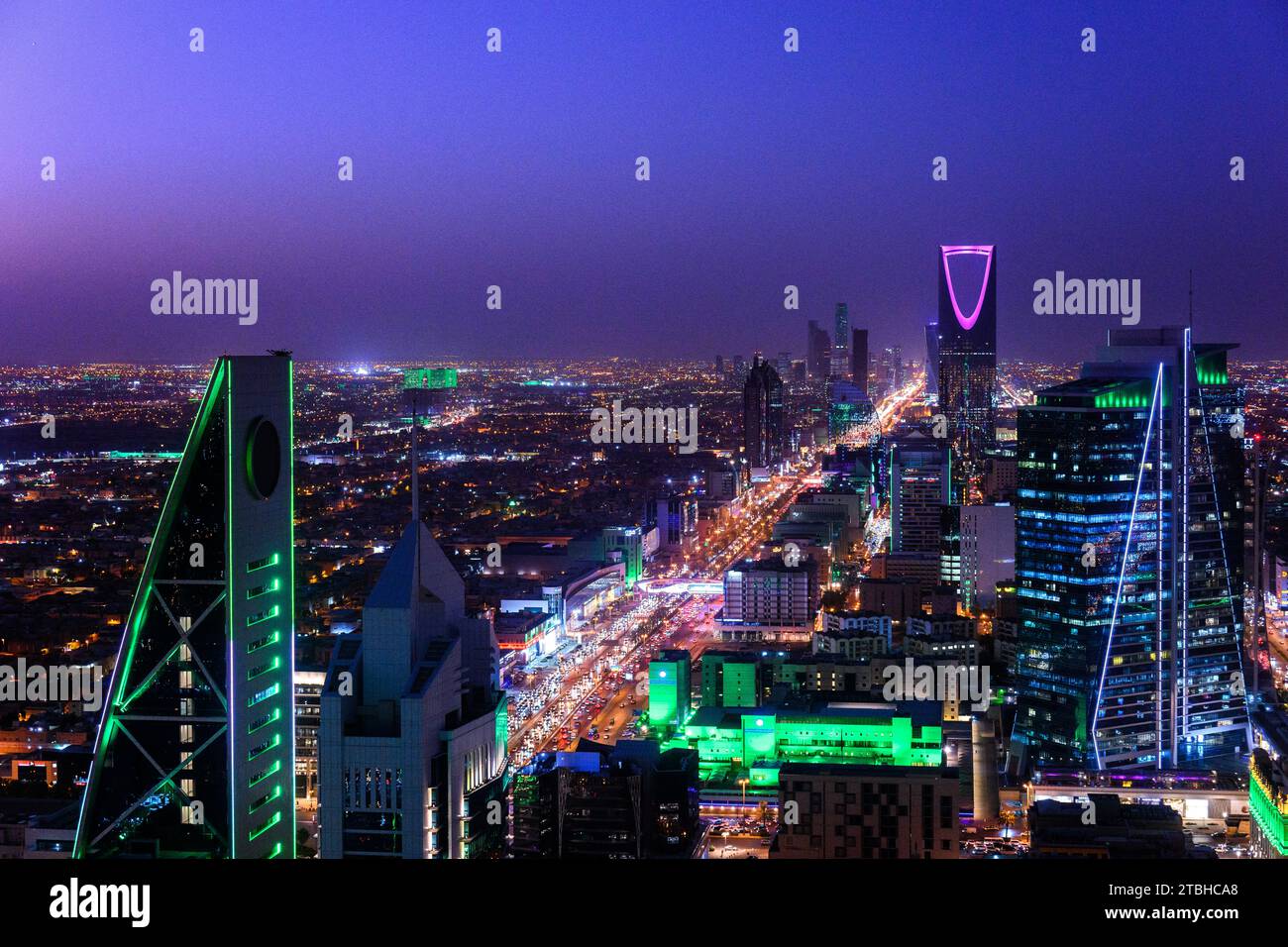 Saudi capital Riyadh seen from the Al Faisaliah tower, in Riyadh, Saudi Arabia on September 28 ...