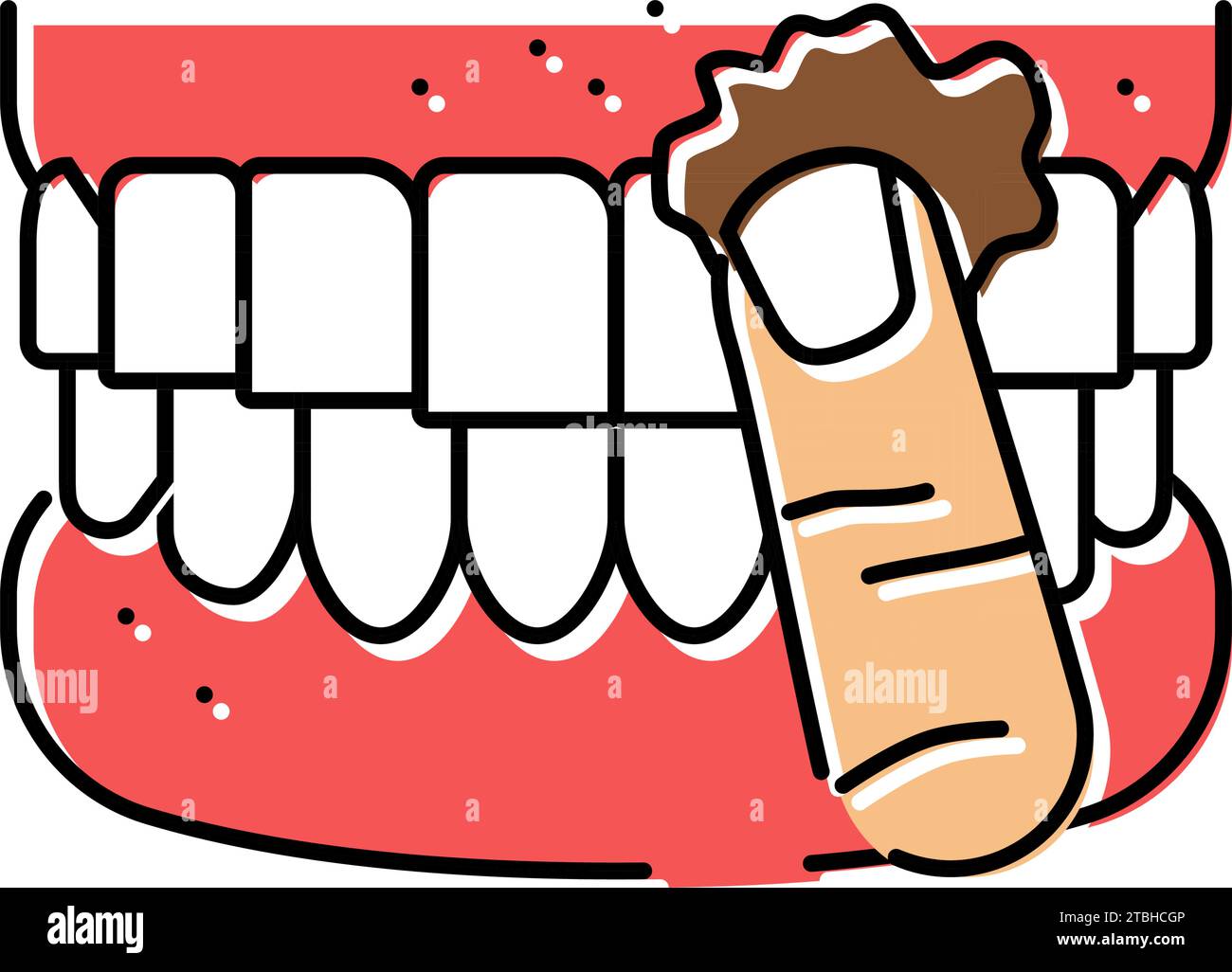 snus nicotine mouth color icon vector illustration Stock Vector Image ...